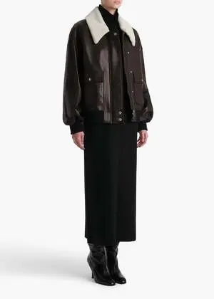 Khaite Shellar Leather Jacket - Black