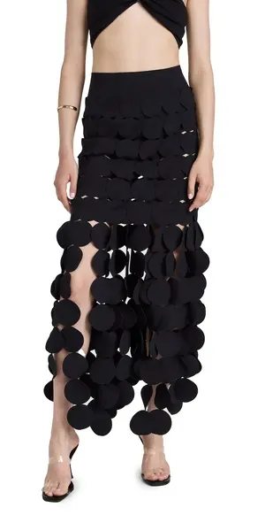 A.W.A.K.E. Mode A. W.a. K.e. Mode Lazer Cut Multi Circle Skirt
