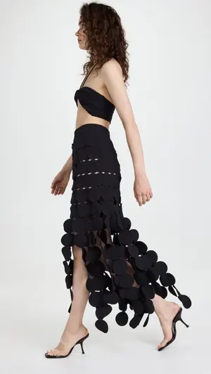 A.W.A.K.E. Mode A. W.a. K.e. Mode Lazer Cut Multi Circle Skirt
