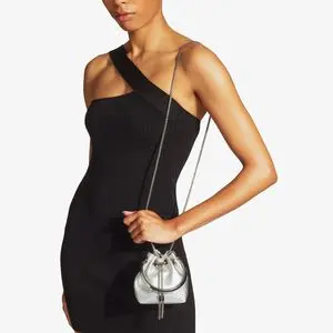JIMMY CHOO Micro Bon Bon Metallic Nappa Mini Bag