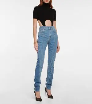 MUGLER High-rise Skinny Jeans