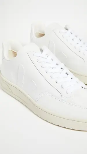 VEJA V-12 Leather Sneakers - Extra White