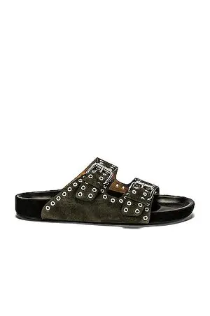 Isabel Marant Lennyo Mule In Olive