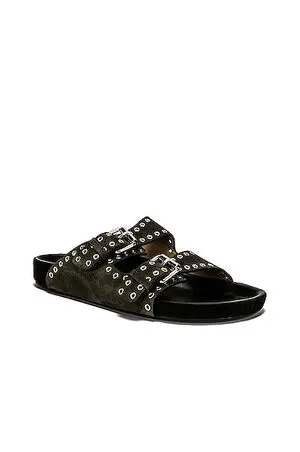 Isabel Marant Lennyo Mule In Olive