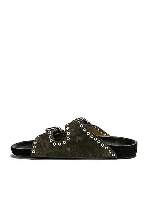 Isabel Marant Lennyo Mule In Olive