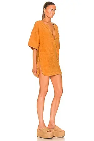 TERRY. L'estate Poncho Mini Dress In Orange
