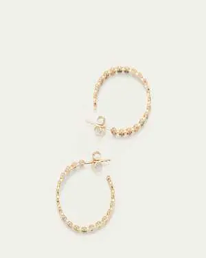 SYDNEY EVAN Marquis Evil Eye Hoop Earrings