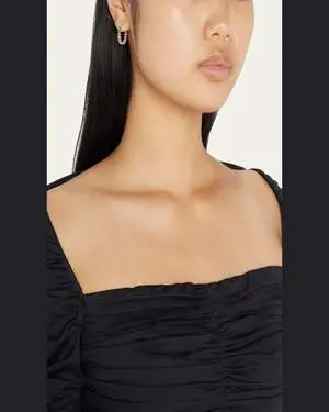 SYDNEY EVAN Marquis Evil Eye Hoop Earrings