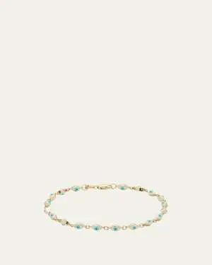 SYDNEY EVAN Mini Enamel Evil Eye Eternity Bracelet - Multi