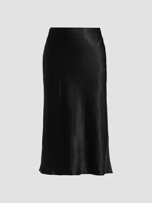 Vince Satin Midi-skirt - Black
