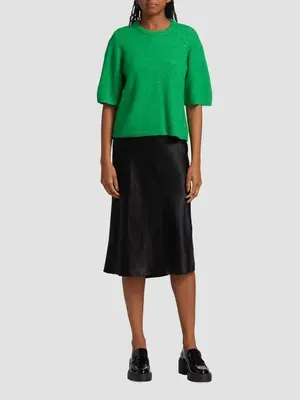 Vince Satin Midi-skirt - Black
