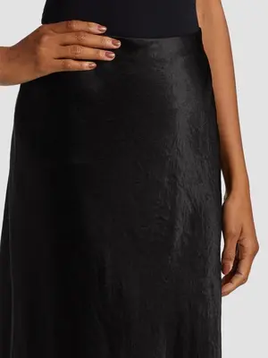 Vince Satin Midi-skirt - Black