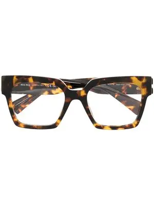 Miu Miu Square Frame Optical Glasses - Brown