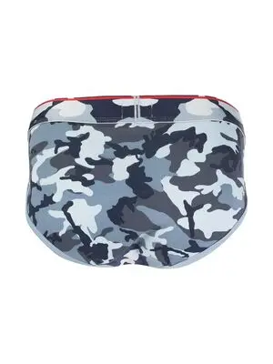DIESEL® Logo-waistband Camouflage-print Briefs