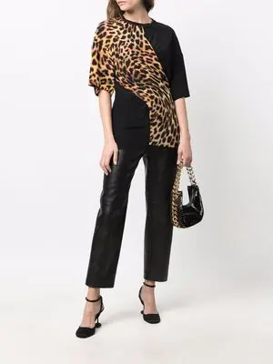 Stella McCartney Cheetah Print Panel T-shirt