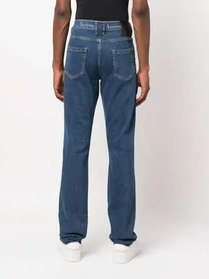 BILLIONAIRE Logo-waist Straight-leg Jeans