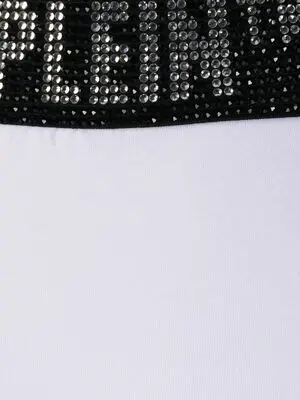 Philipp Plein Stones Rhinestone-logo Boxers - White