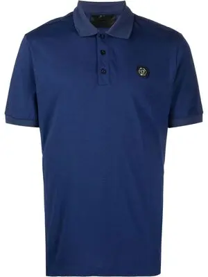 Philipp Plein Short Sleeve Polo Shirt - Blue