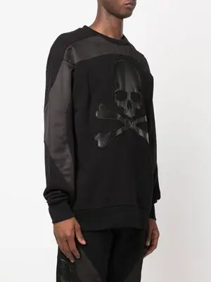 Philipp Plein Panelled Skull Sweatshirt