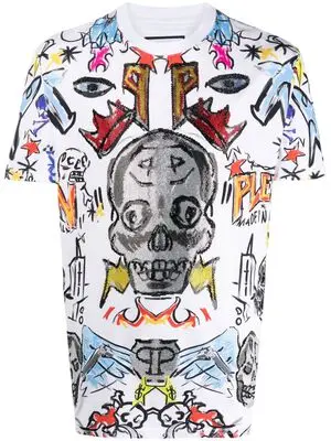 Philipp Plein Graphic-print Short-sleeved T-shirt - White