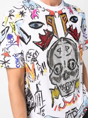 Philipp Plein Graphic-print Short-sleeved T-shirt - White