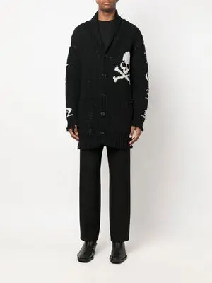 Philipp Plein Intarsia-knit Logo Cardigan