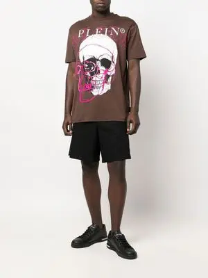 Philipp Plein Round Neck T-shirt - Brown