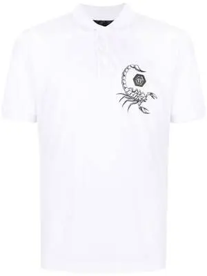 Philipp Plein Short Sleeve Polo Shirt - White