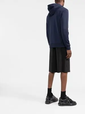 Balmain Logo-lettering Hoodie - Blue