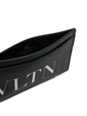 Valentino Garavani Vltn Pocket-size Cardholder In Calfskin Leather
