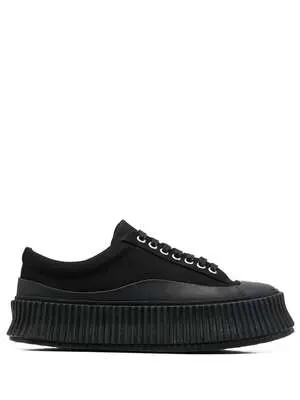 JIL SANDER Low-top Lace-up Sneakers - Black