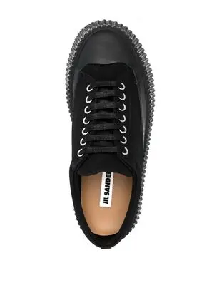JIL SANDER Low-top Lace-up Sneakers - Black