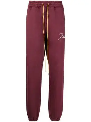 Rhude Logo-embroidered Track Pants - Red