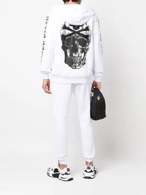Philipp Plein Skull Print Zip-up Hoodie