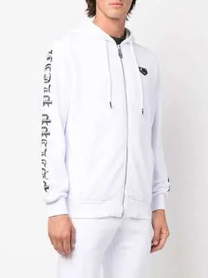 Philipp Plein Skull Print Zip-up Hoodie