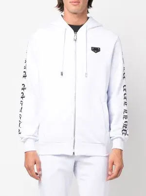 Philipp Plein Skull Print Zip-up Hoodie