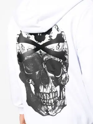 Philipp Plein Skull Print Zip-up Hoodie