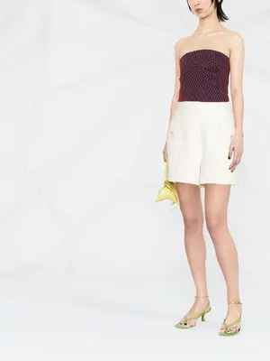 Tory Burch Diamond-stitch Wrapped Bandeau Top