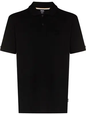 BOSS Pallas Embroidered-logo Polo Shirt - Black