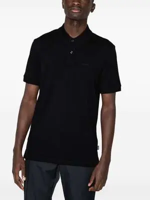 BOSS Pallas Embroidered-logo Polo Shirt - Black