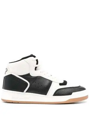 Saint Laurent Colour-block High-top Sneakers - Black