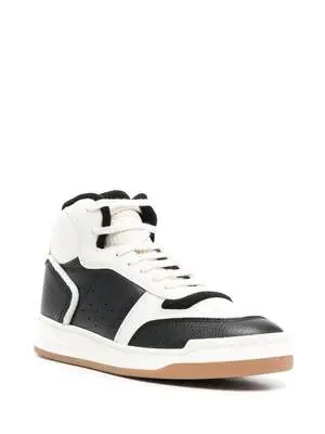 Saint Laurent Colour-block High-top Sneakers - Black
