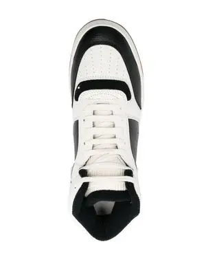 Saint Laurent Colour-block High-top Sneakers - Black