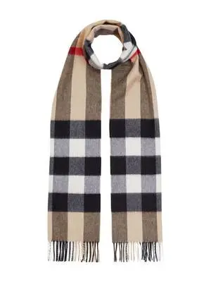 Burberry Checked Cashmere Scarf - Neutrals