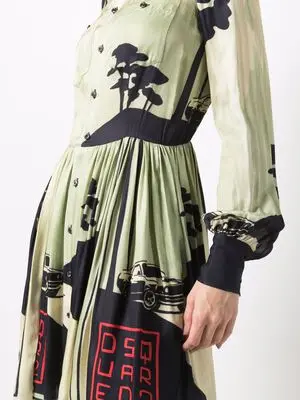 Dsquared2 Graphic-print Shirt Dress