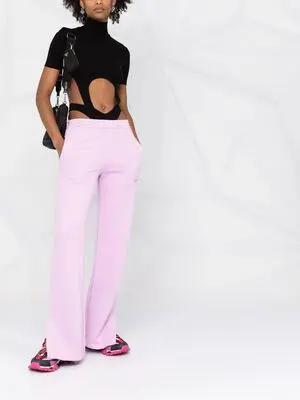 Off-White Diag-stripe Cotton Track Pants - Purple
