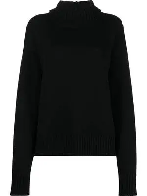 JIL SANDER Roll-neck Jumper - Black