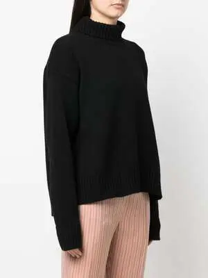 JIL SANDER Roll-neck Jumper - Black