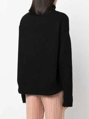 JIL SANDER Roll-neck Jumper - Black