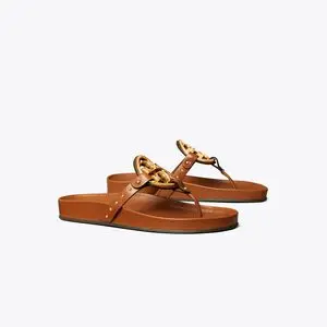 Tory Burch Miller Cloud Vintage Plaque Sandals - Bourbon Miele